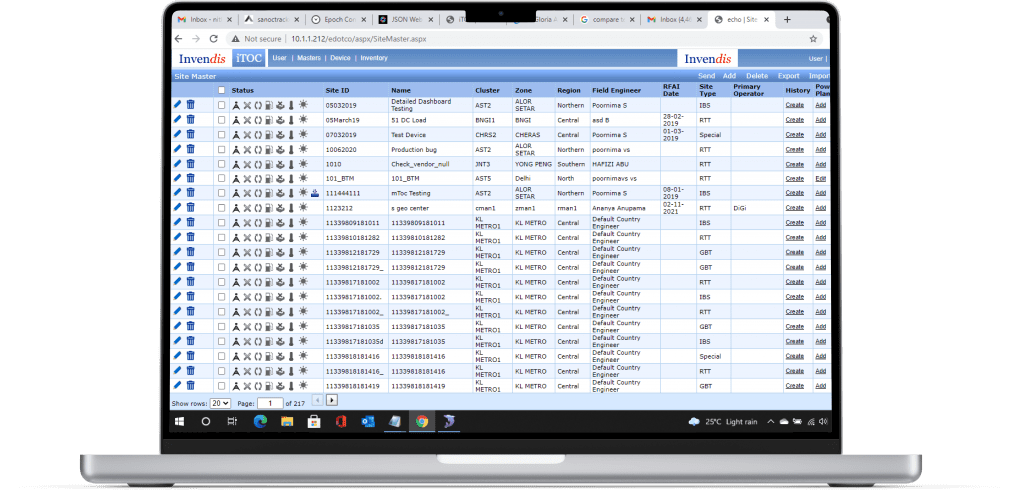 Telecom Tower Monitoring - iTOC - Invendis